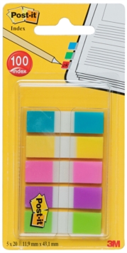 Post-it Index Neon Page Markers 100 Sheets: 3134375317085: TGJones