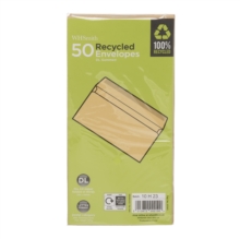 WHSmith DL Recycled Brown Envelopes 50 Pack: 5013872002190: TGJones