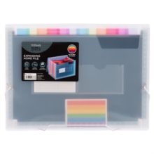 WHSmith Clear A4 Expanding File with 12 Coloured Divders: 5013872008383 ...