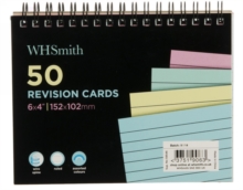 WHSmith Coloured 6x4 Inch Wire Bound Revision Cards 50 Sheets ...
