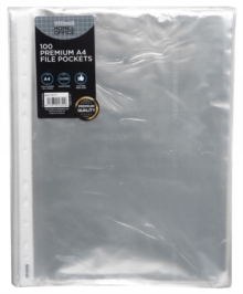 WHSmith A4 Premium File Pockets 100 Pockets: 5013872043209: TGJones
