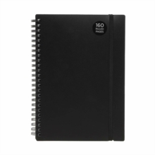 WHSmith Black A5 Ruled Notebook 160 Pages: 5013872159412: TGJones
