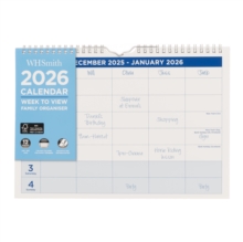 WHSmith 2026 Week to View Essential Family Organiser Calendar ...