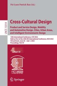 Cross-Cultural Design. Product and Service Design, Mobility and ...