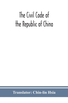The Civil code of the republic of China: : 9789390382972: TGJones