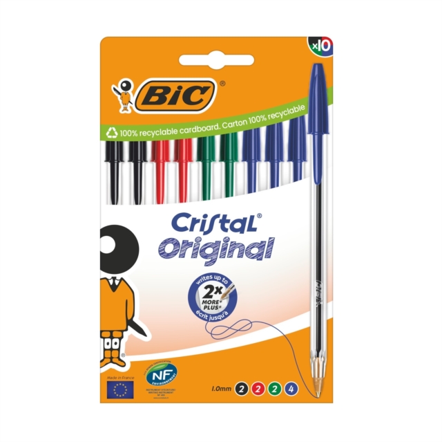 BIC Cristal Assorted Ballpoint Pens 10 Pack: 3086123734760: TGJones