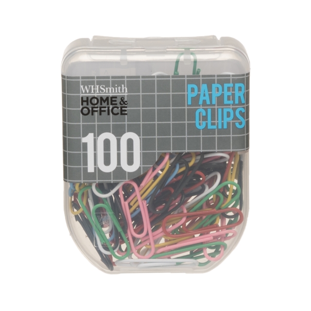 WHSmith Coloured Paperclips 100 Pack: 5013872004545: TGJones