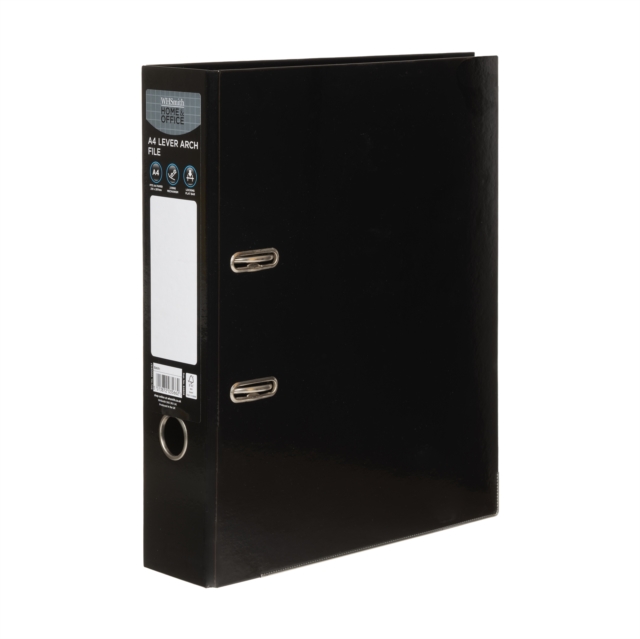 WHSmith Black A4 Lever Arch File: 5013872035662: TGJones