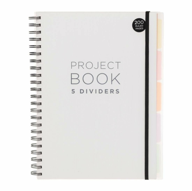 WHSmith White A4 Ruled Project Book with 5 Dividers: 5013872159337: TGJones