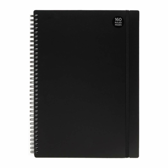 WHSmith Black A4 Ruled Notebook 160 Pages: 5013872159351: TGJones