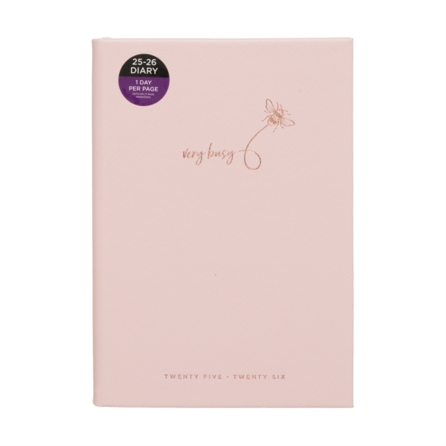 WHSmith Pink Very Busy A5 2025-26 Day to Page Mid-Year Diary ...