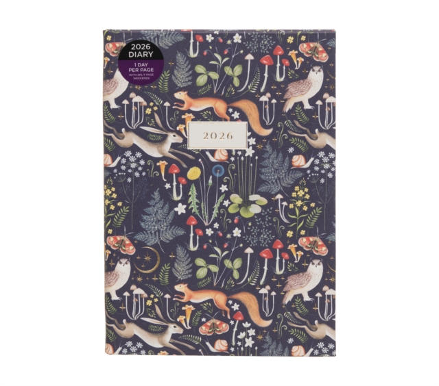 WHSmith Woodland Print A5 2026 Day to Page Diary: 5013872179328: TGJones