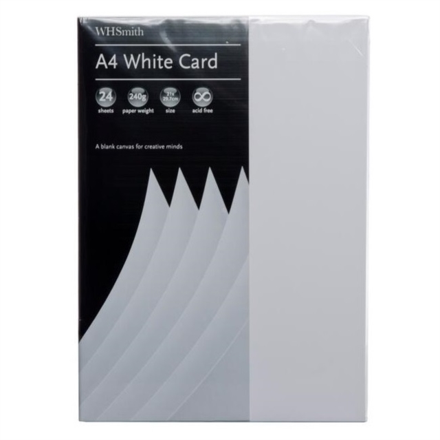 WHSmith A4 White Card 24 Sheets: 5013872181352: TGJones