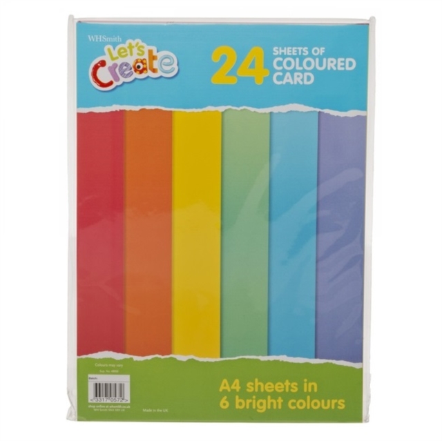 WHSmith Let's Create A4 Bright Card 24 Sheets: 5013872181437: TGJones