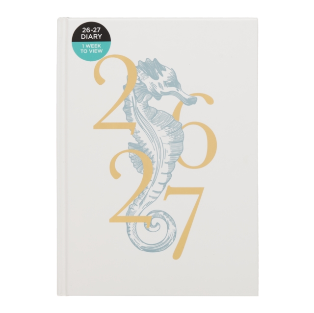 WHSmith Blue Seahorse A5 2026-27 Week to View Mid-Year Diary ...