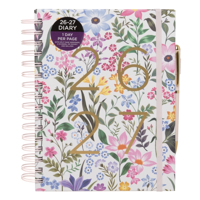 WHSmith Botanique Floral A5 2026-27 Day to Page Mid-Year Diary ...