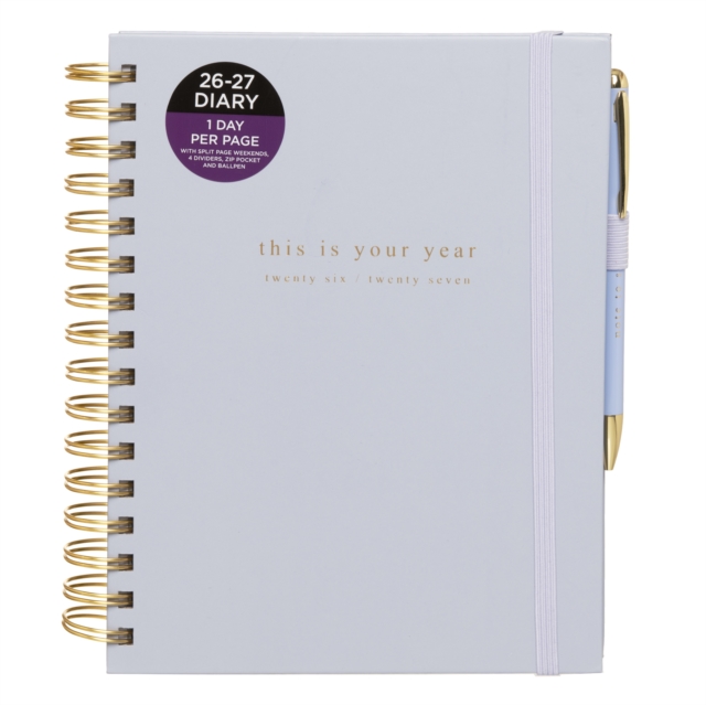 WHSmith This is Your Year A5 2026-27 Day to Page Mid-Year Diary ...