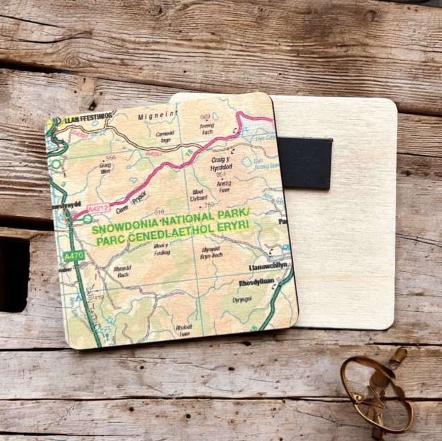 OS Map Wooden Square Magnet - Snowdonia National Park: : 5060995492988 ...