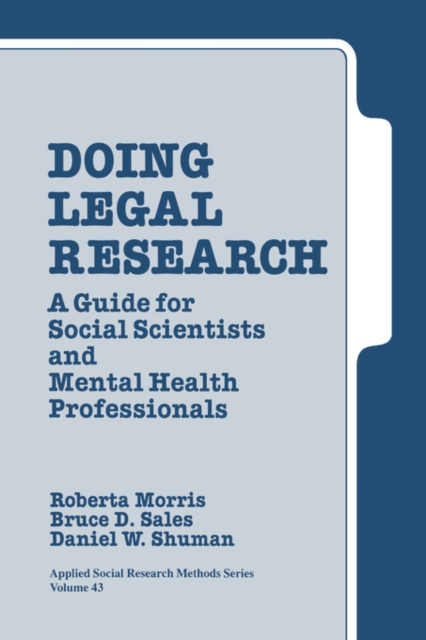 Doing Legal Research : A Guide for Social Scientists and Mental Health ...