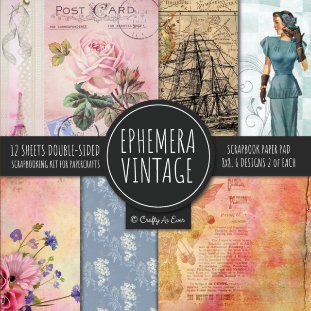 Ephemera Vintage Scrapbook Paper Pad 8x8 Scrapbooking Kit for ...