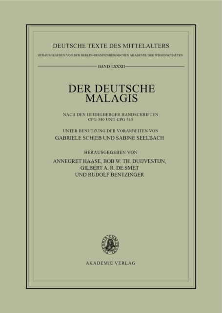 Der Deutsche Malagis Nach Den Heidelberger Handschriften Cpg 340 Und ...